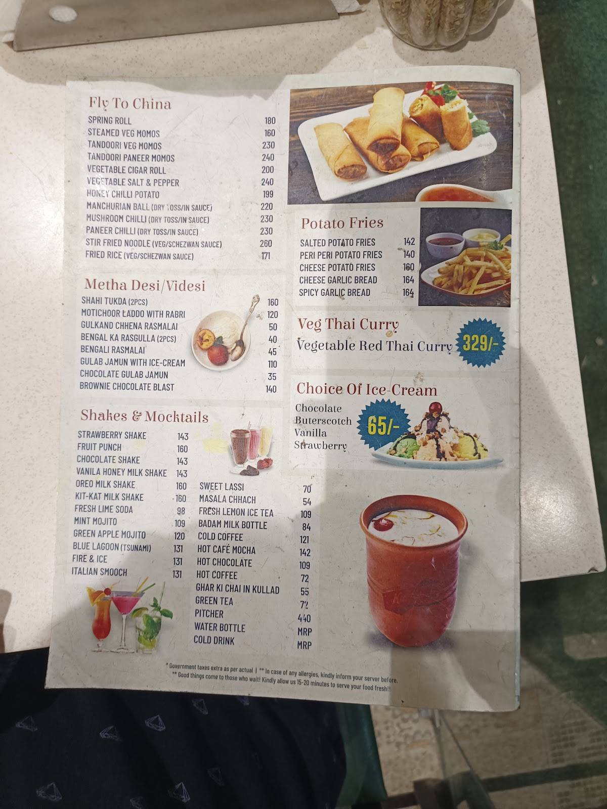 Menu at Kundan's, Moradabad, Peeli Kothi Circle