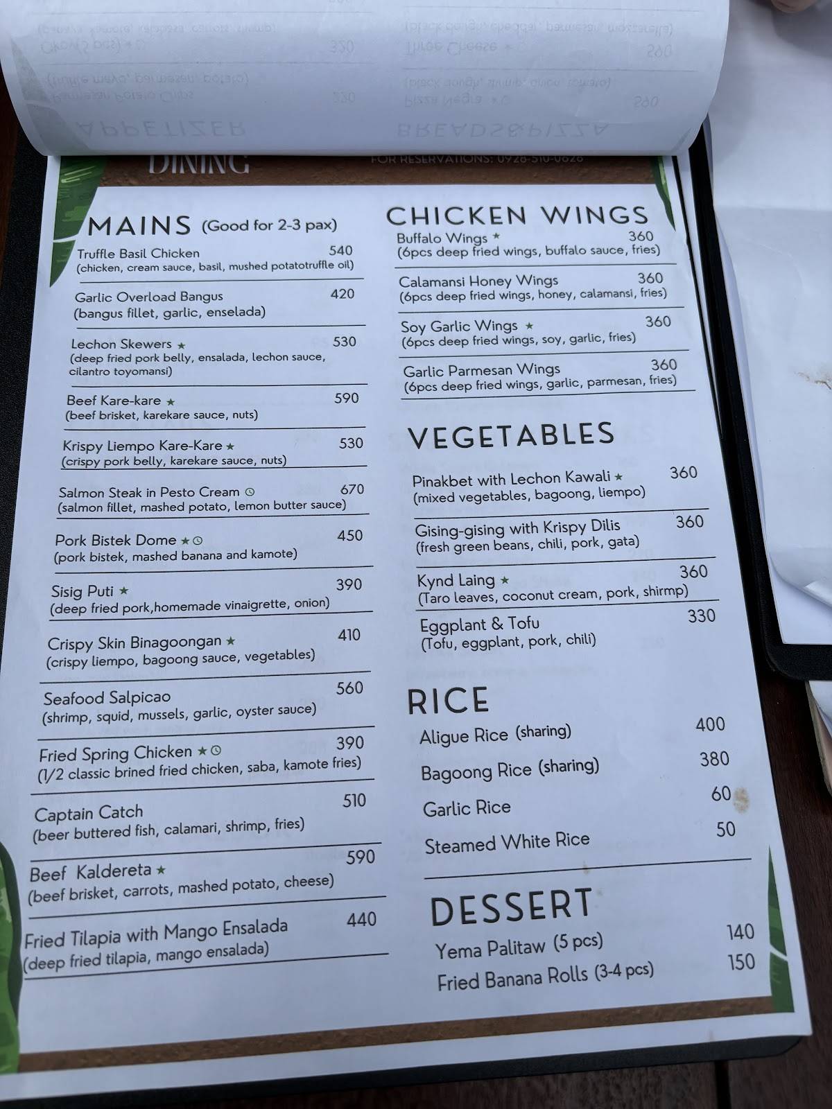 Menu at Kynd Dining restaurant, Angeles, 5F9W+G5