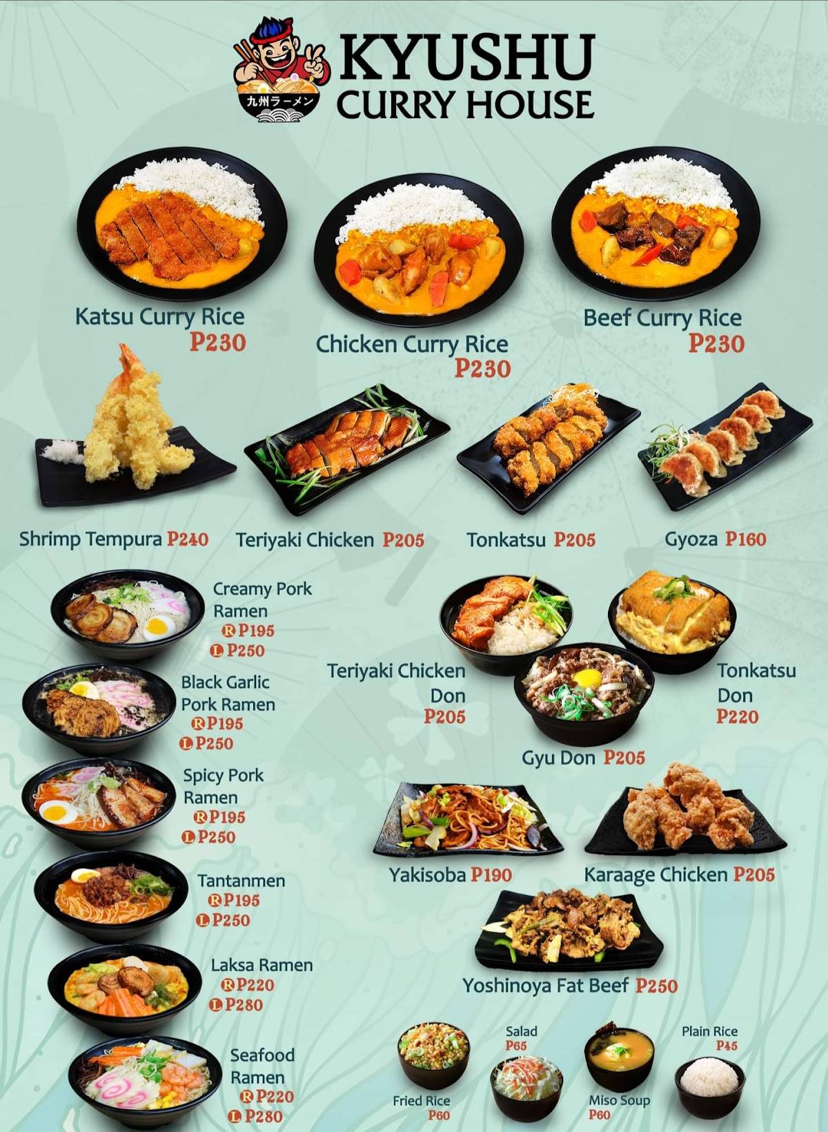 Menu at Kyushu Curry - RCBC Makati restaurant, Makati