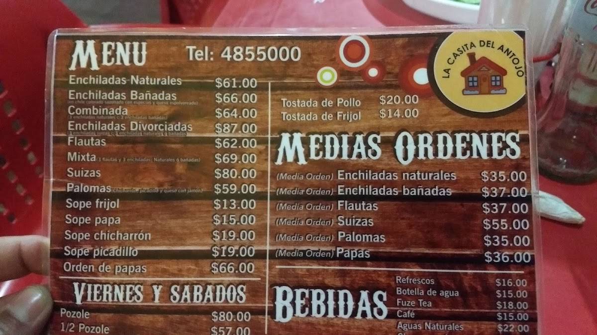 Carta del restaurante LA CASITA DEL ANTOJO SALTILLO, Saltillo, Juan ...