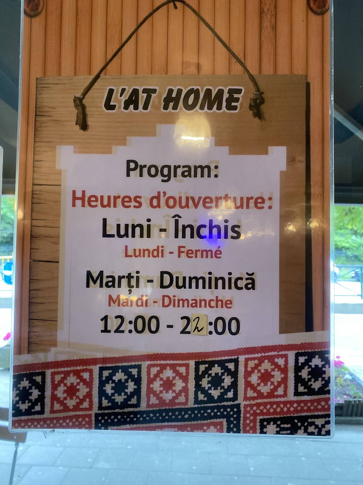 Menu bij L'Athome restaurant, Brussel