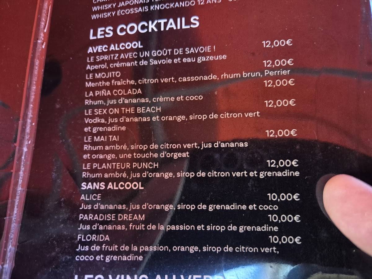 Menu au La Brasserie Du Lac restaurant, Le Bourget-du-Lac