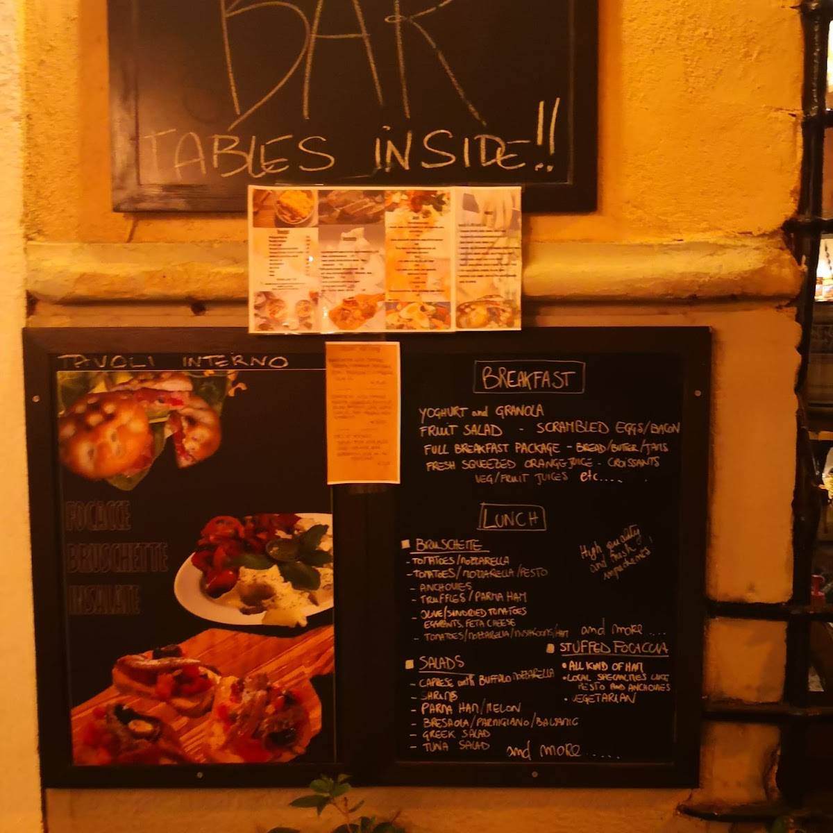 Menu da La Cantina Del Pescatore Bar Enoteca, Monterosso al Mare