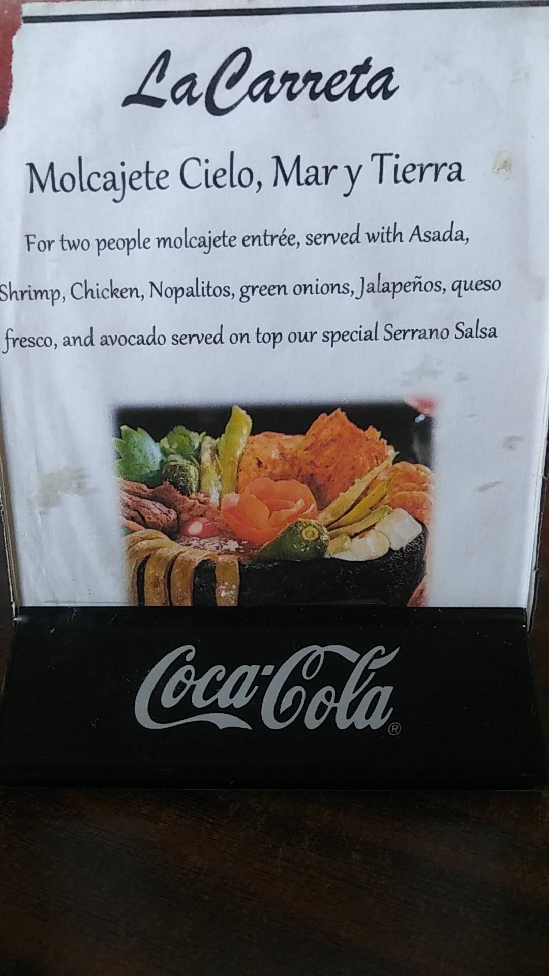 Menu at La Carreta Restaurant, Gallup