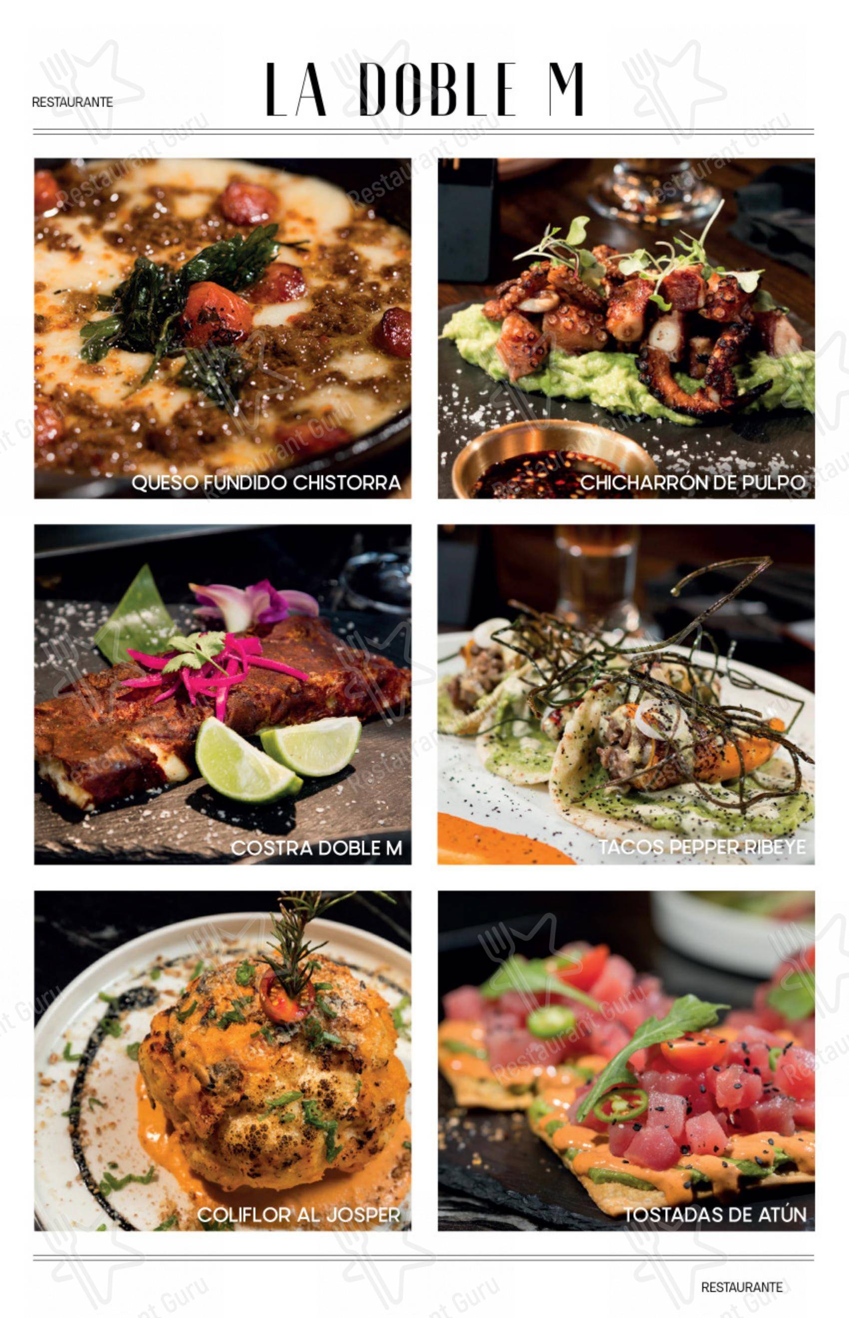 Menu at La Doble M Restaurant & Bar, McAllen
