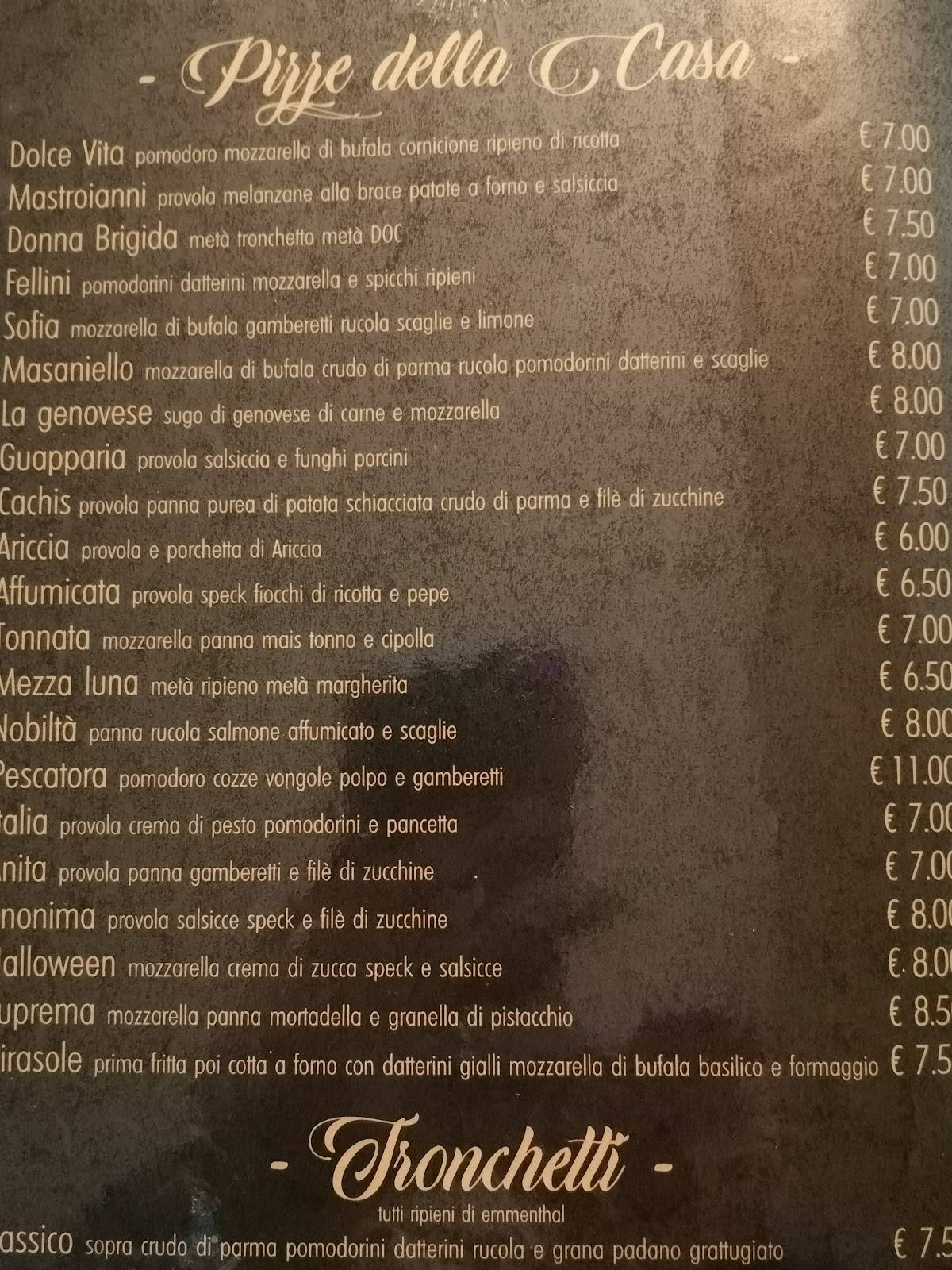 Menu da La Dolce Vita Sant'Anastasia ristorante, Sant'Anastasia