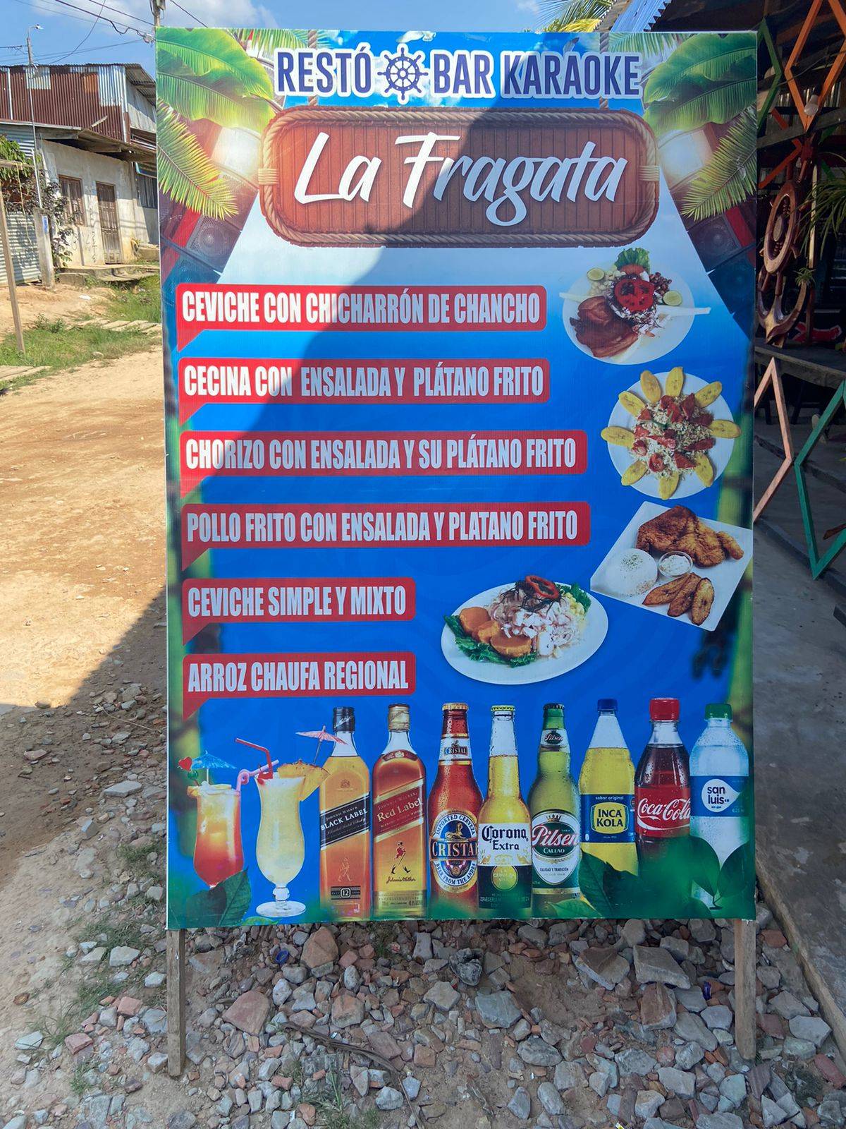 Menu at La Fragata pub & bar, Yurimaguas