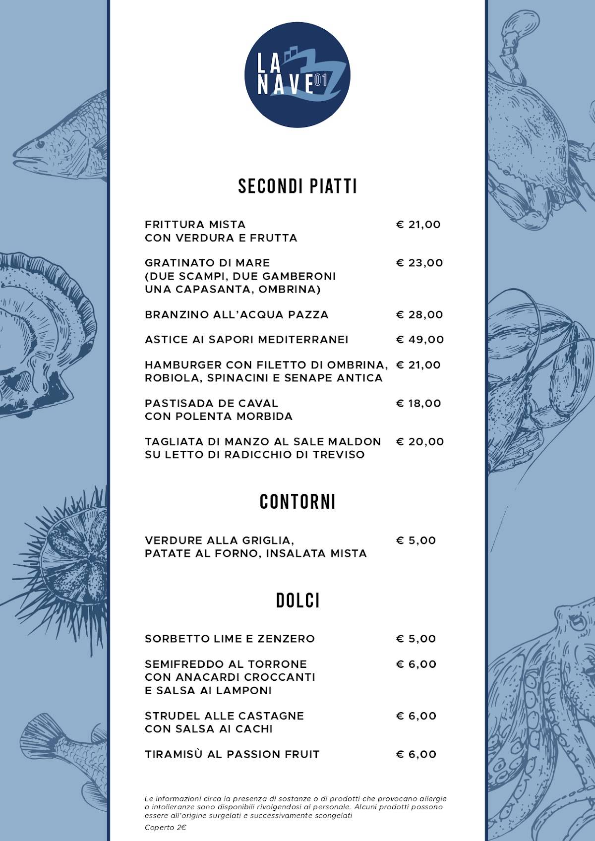 Menu da La Nave 01 ristorante, Bussolengo
