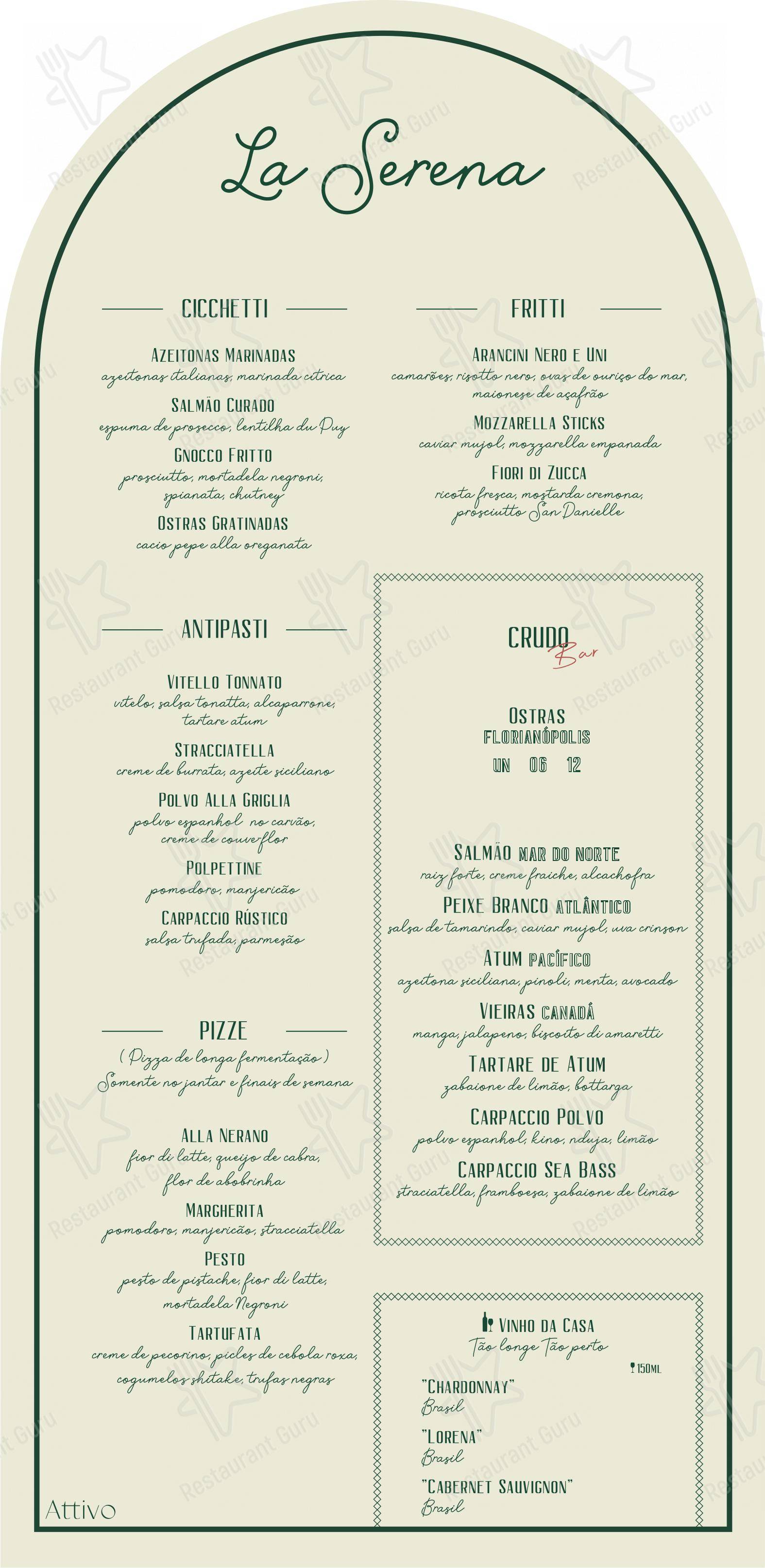 Menu em La Serena JK Iguatemi restaurante, São Paulo