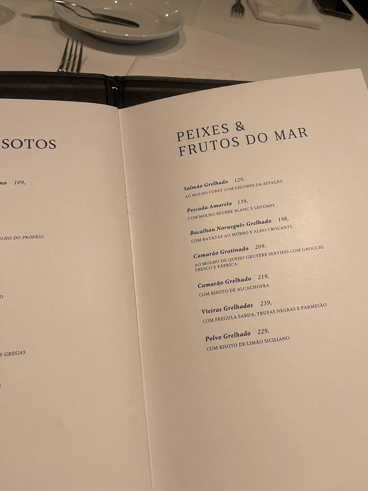 Menu em La Varenne Gastronomia restaurante, Curitiba
