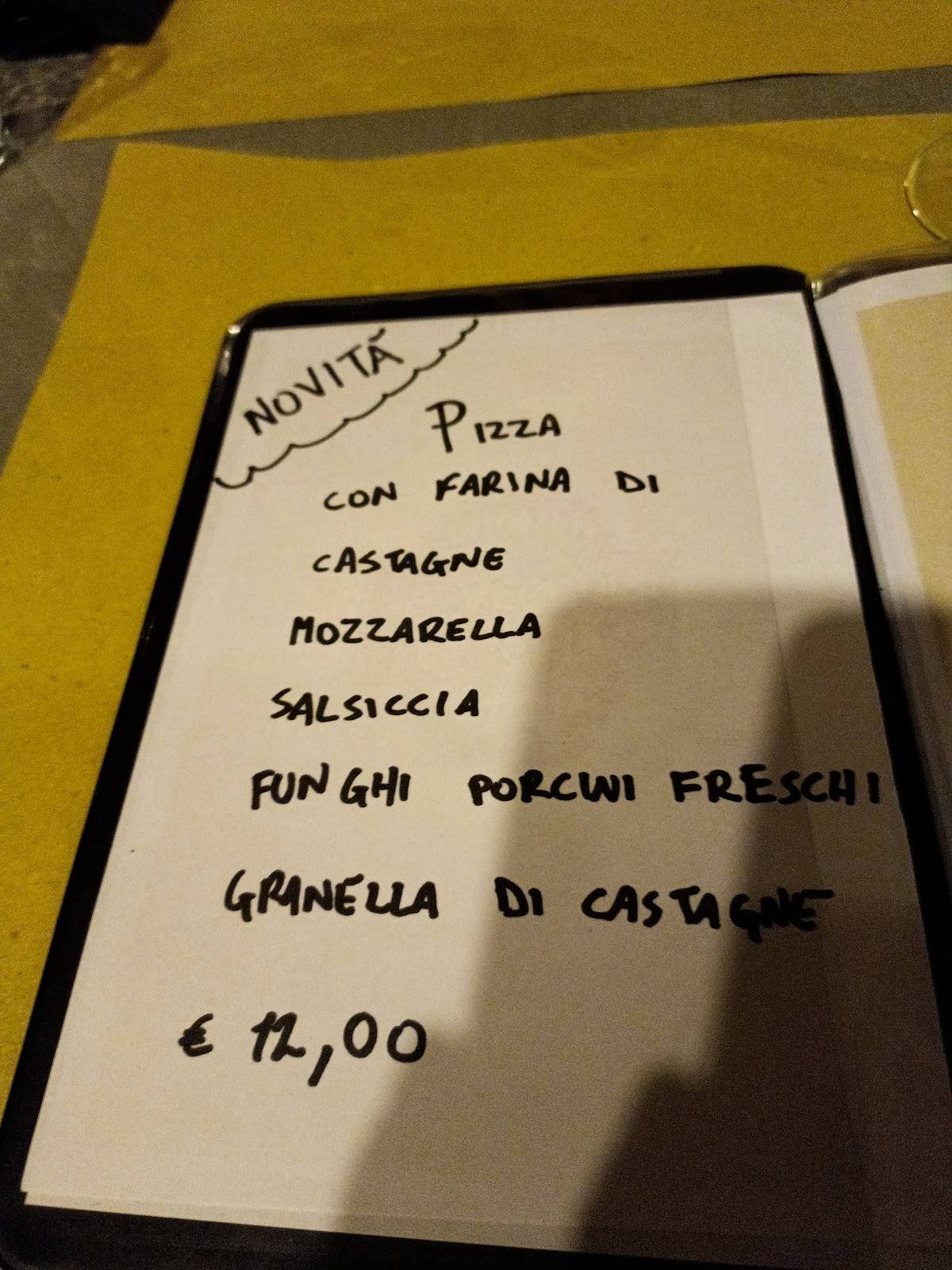 Carta del restaurante La Vecchia Cascina, Frabosa Sottana