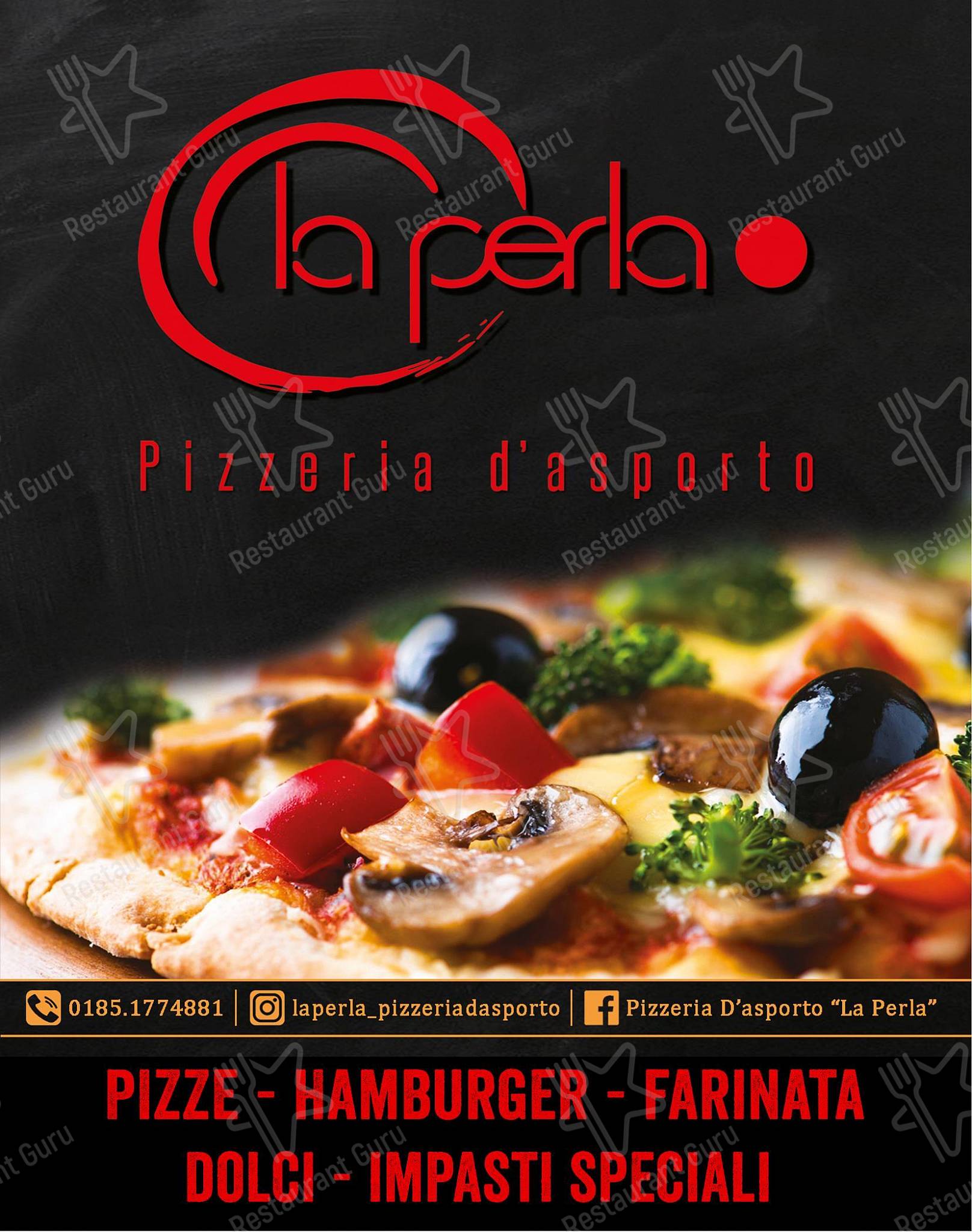 Menu da La Perla pizzeria, Carpi