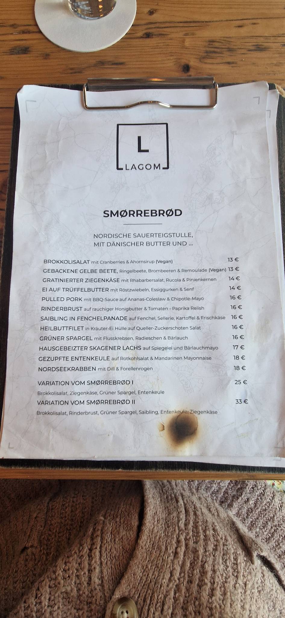 Speisekarte von Lagom Restaurant & Bar, Kiel