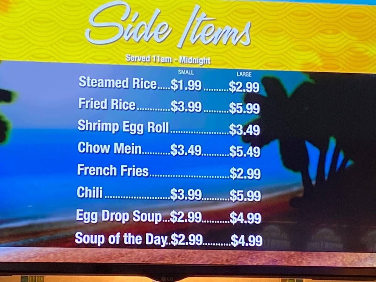 Menu at Lanai Express at Fremont Casino fast food, Las Vegas