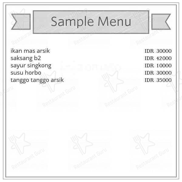 Menu at Lapo Soala Gogo restaurant, East Jakarta