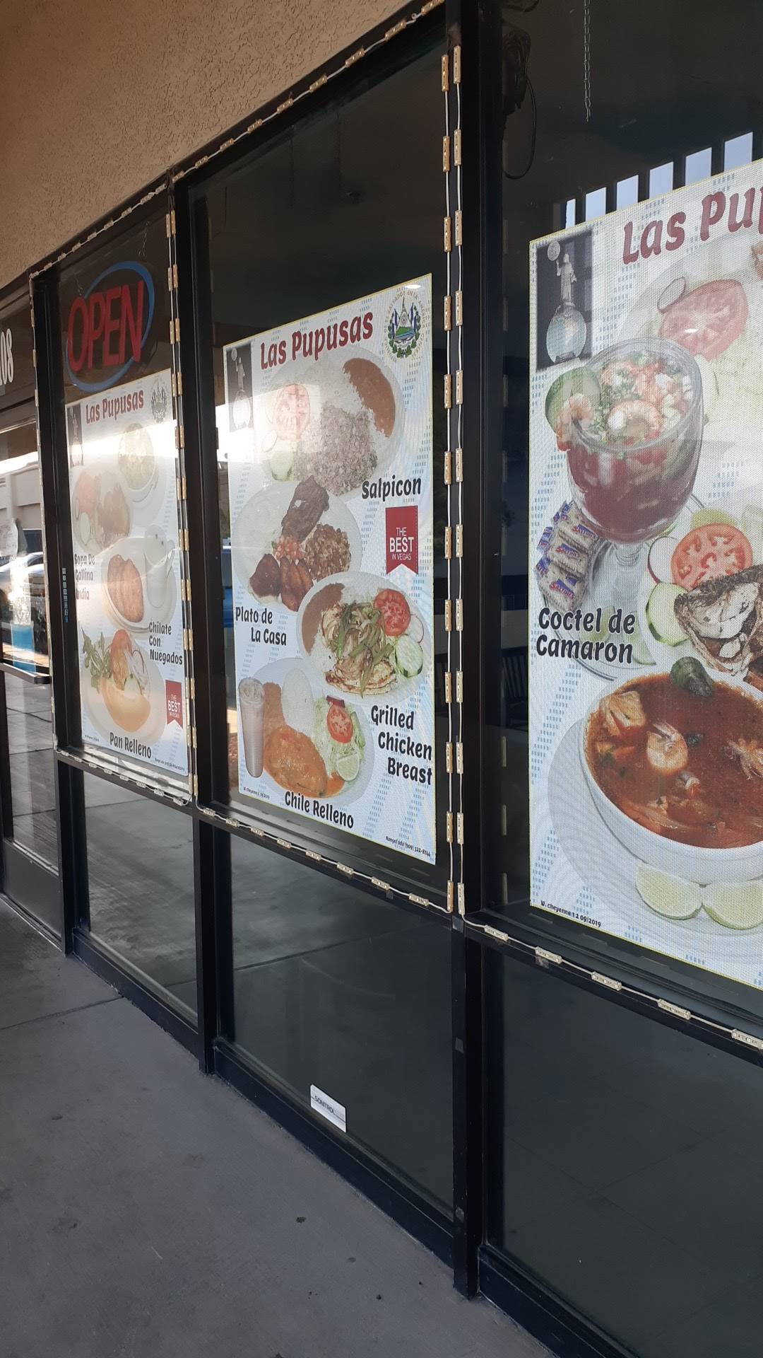 Menu at Las Pupusas Restaurant, Las Vegas, W Cheyenne Ave