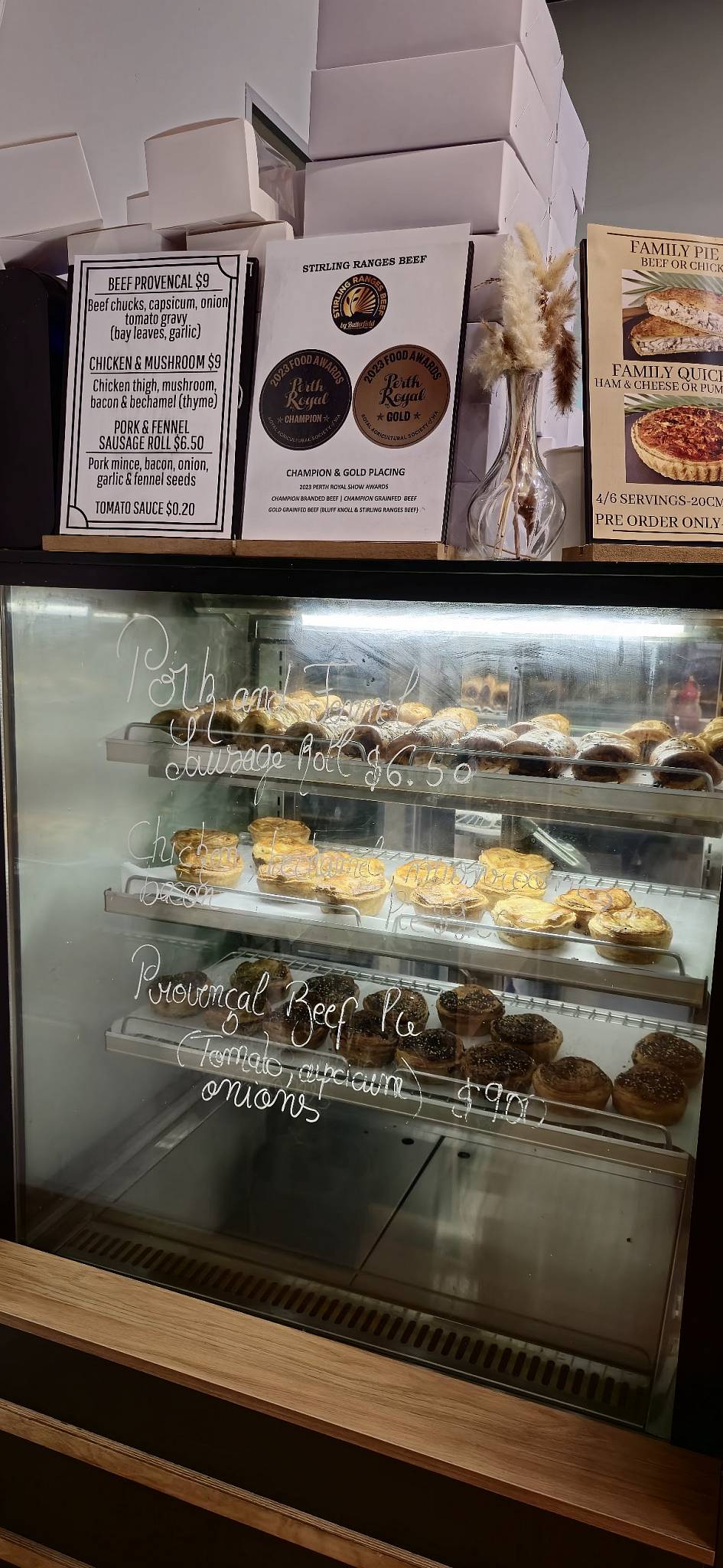 Menu at Layers Bakery, Subiaco