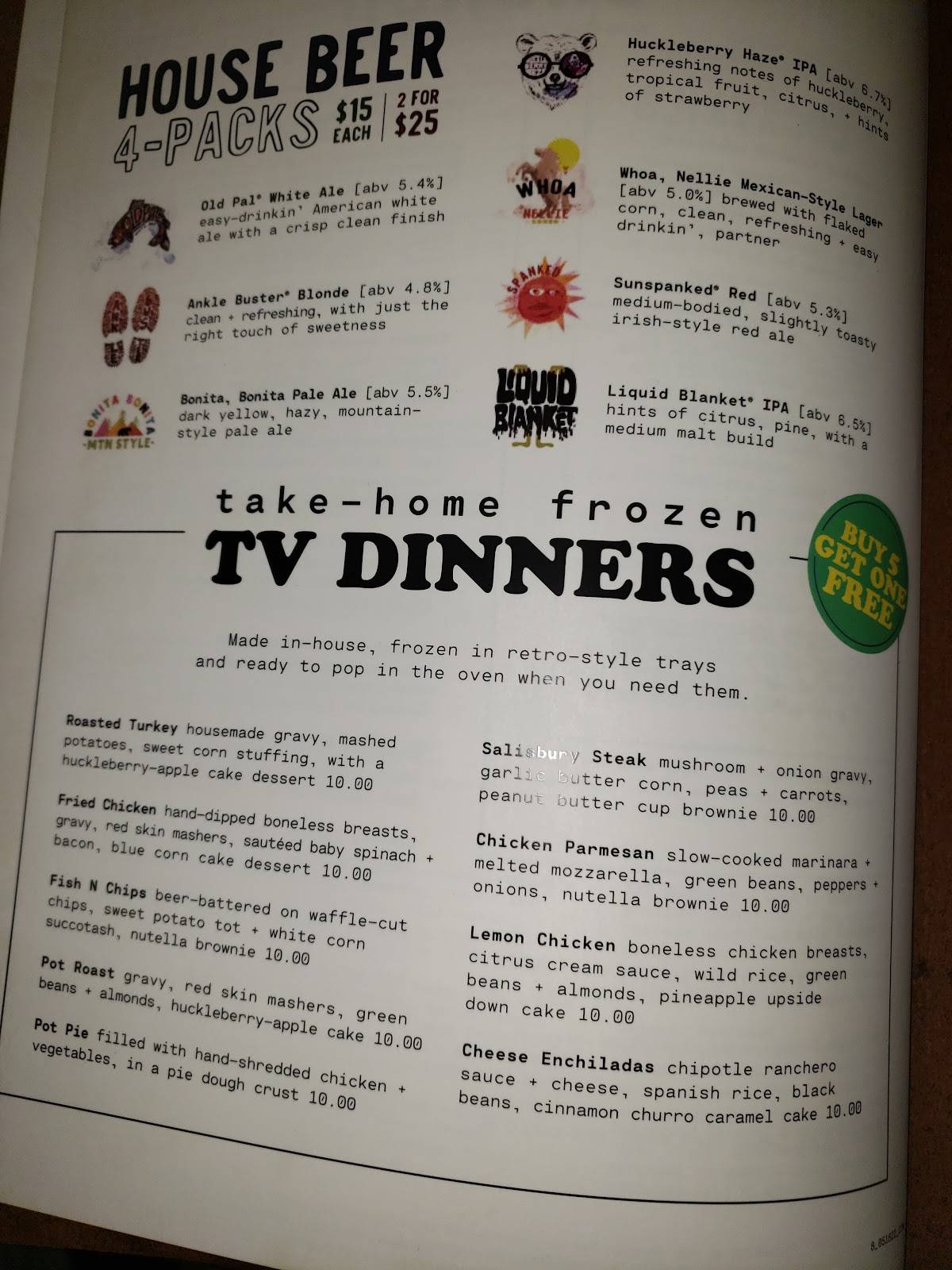 Menu at Lazy Dog Restaurant & Bar, Stafford