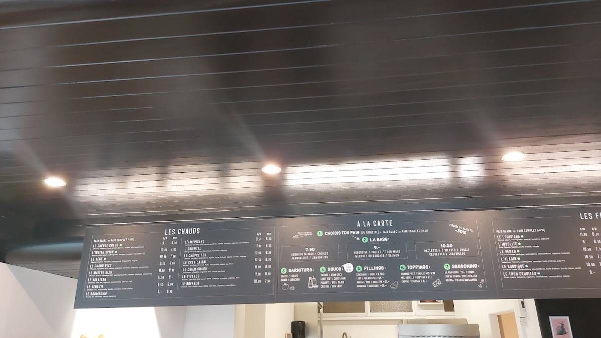 Menu da Le Charlot Vevey, Vevey