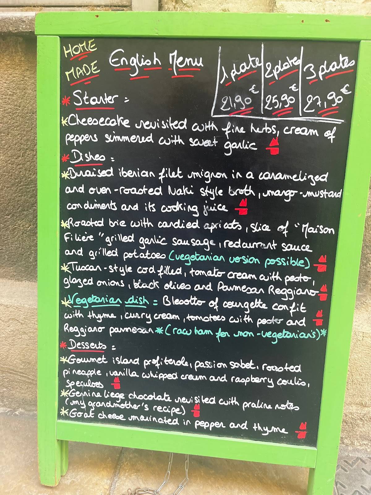 Menu au Le Coude à Coude restaurant, Avignon