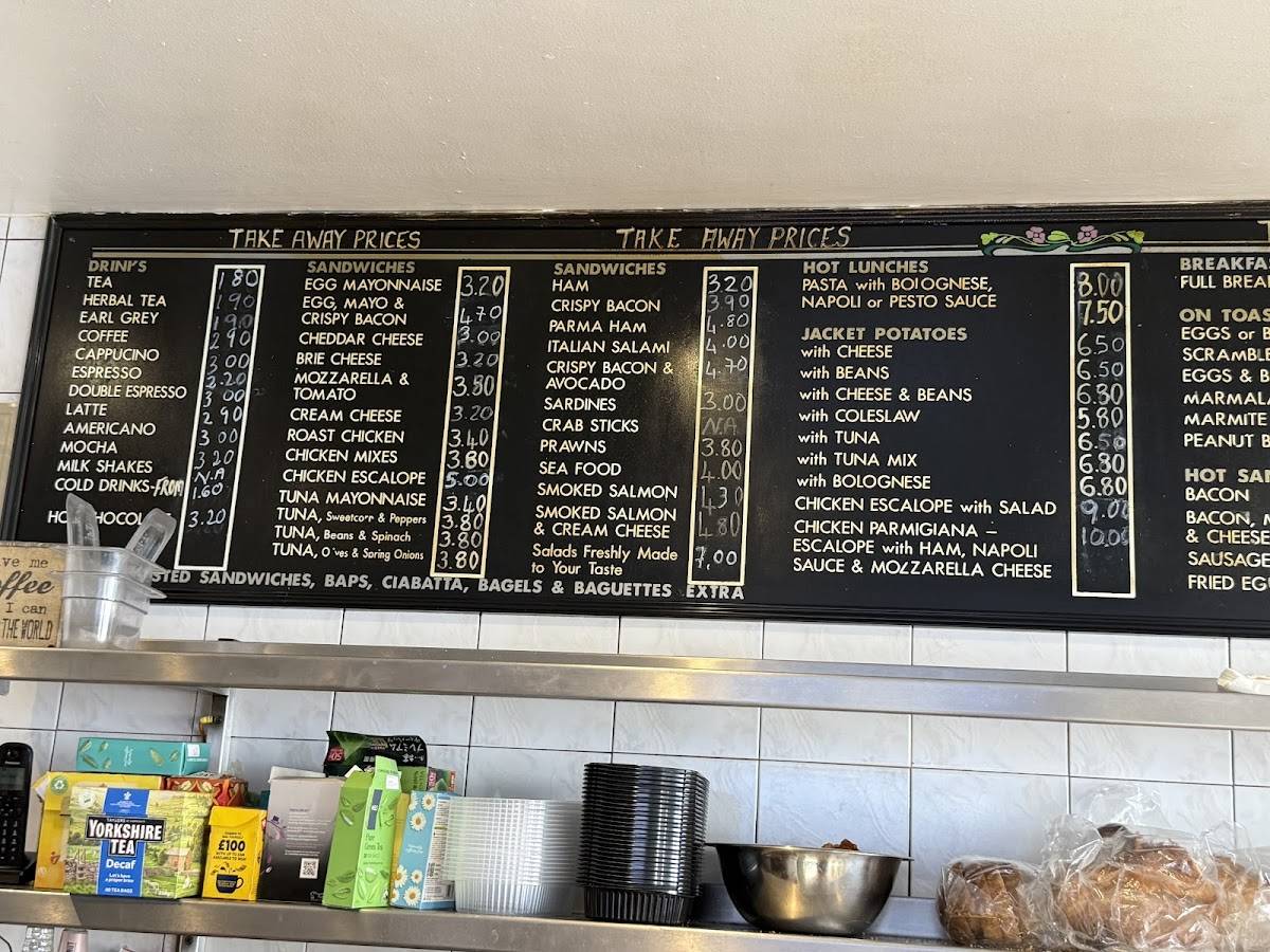 Menu at Le Signore Snack Bar, London