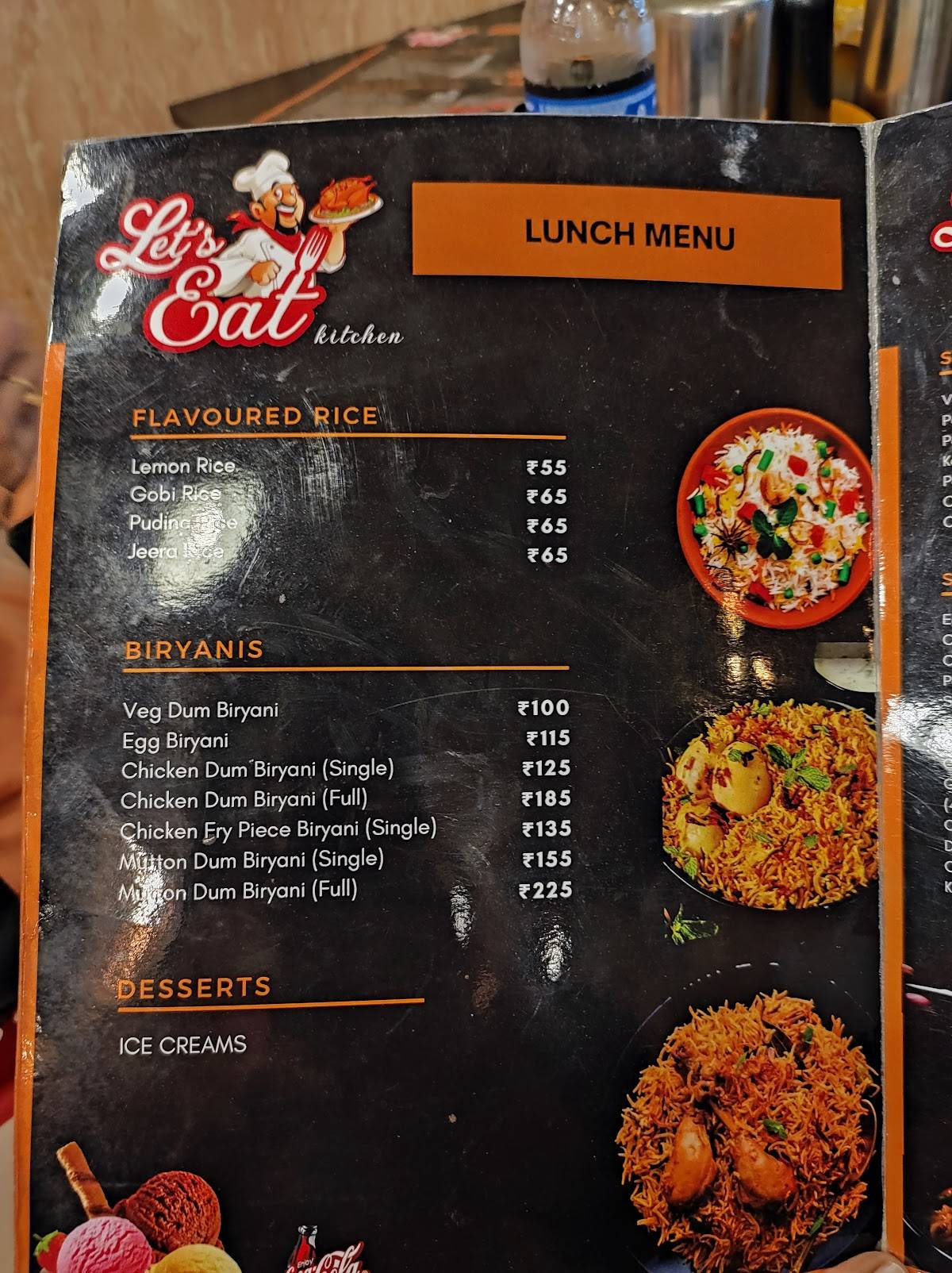 Menu at Let’s Eat Kitchen, Hyderabad