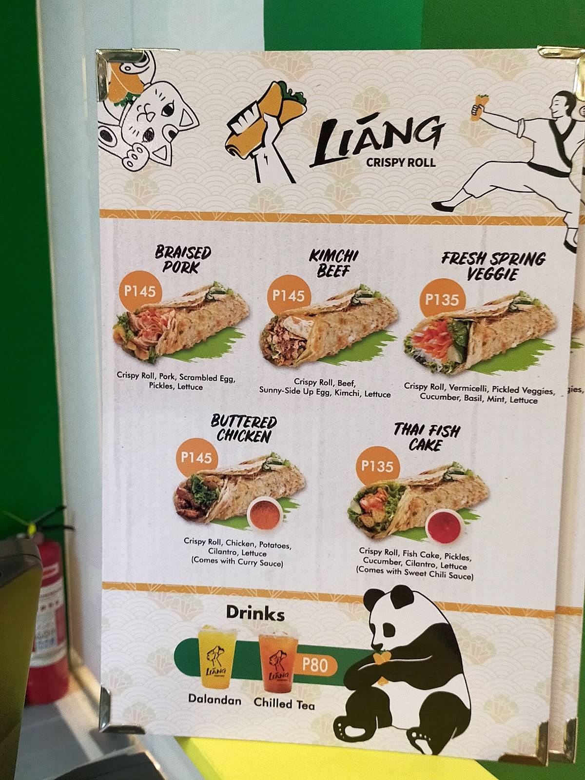 Menu at Liang Crispy Roll - Lucky Chinatown Mall, Manila