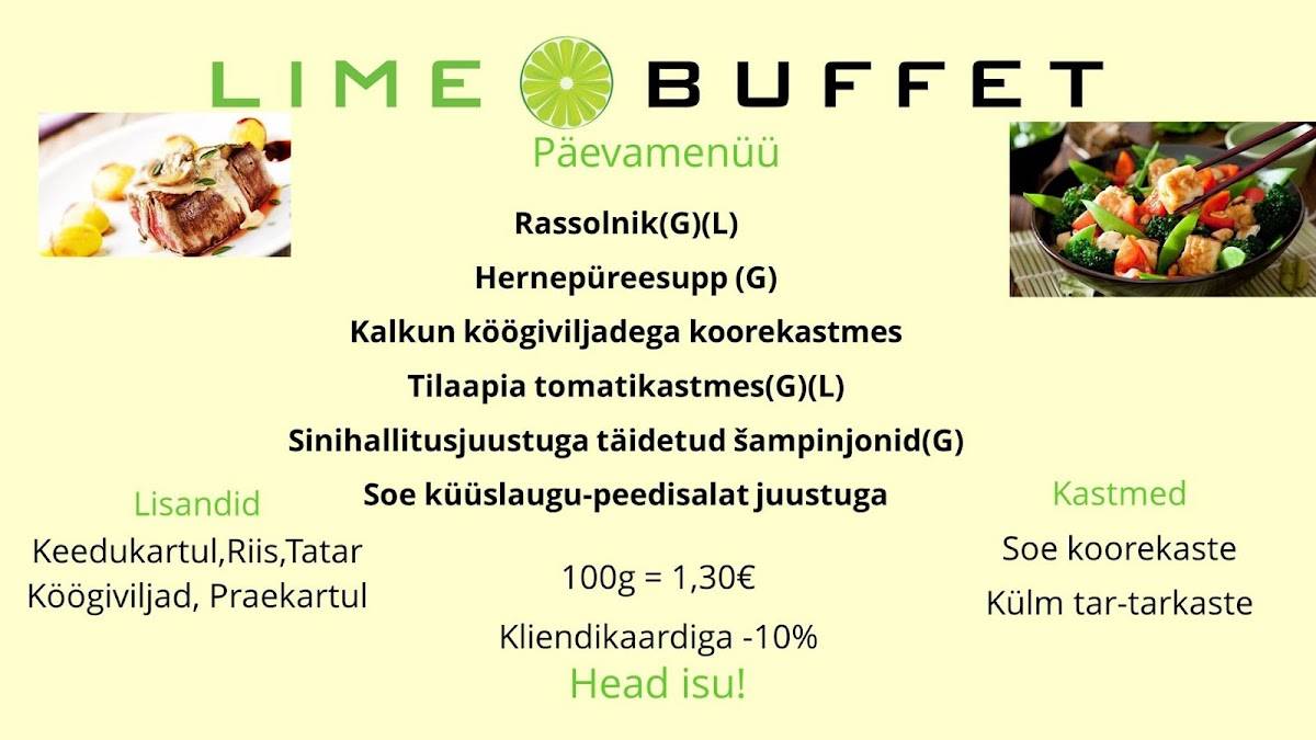 Speisekarte von Lime Buffet restaurant, Tallinn, Parda 4