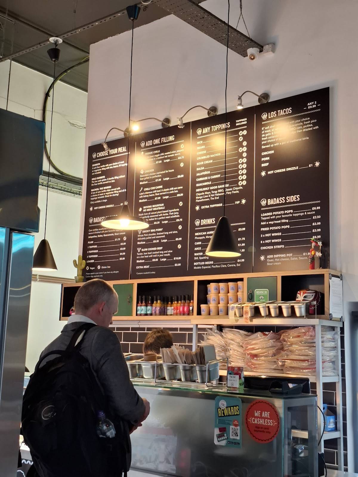 Menu at Listo Burrito Manchester restaurant, Manchester, St James's Bldg