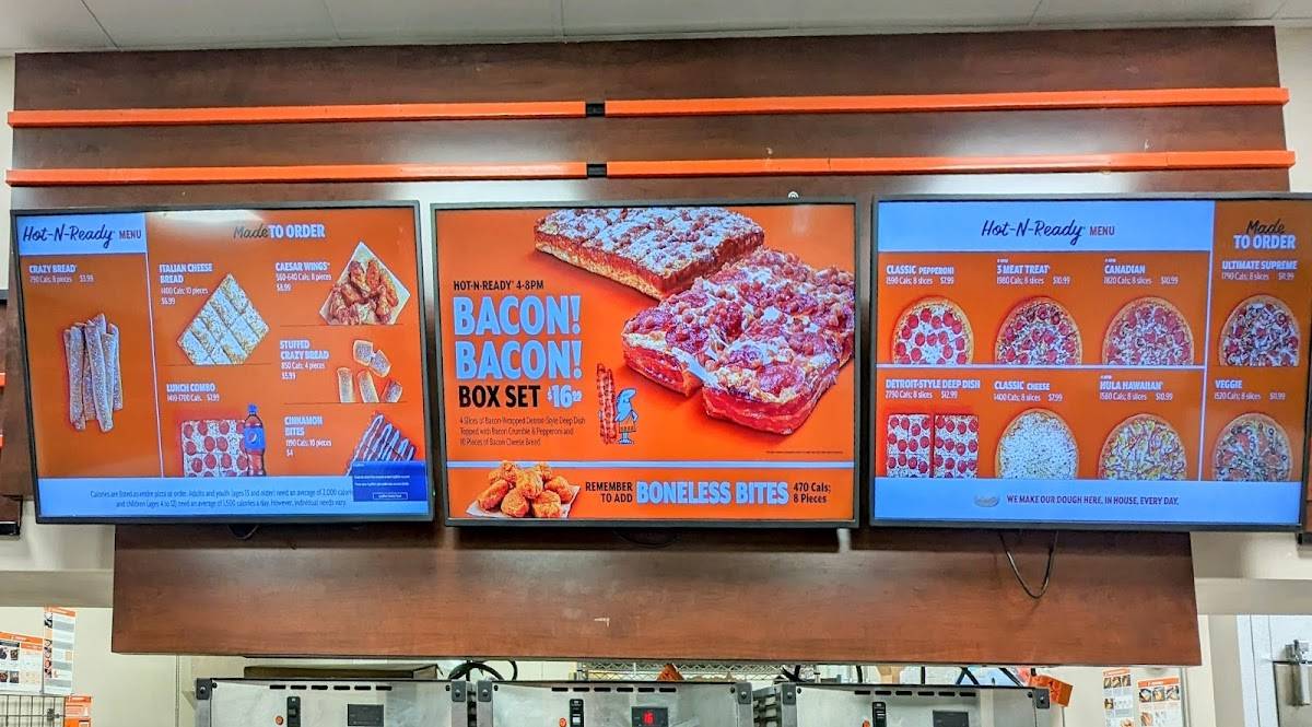 Menu at Little Caesars pizzeria, Oakville
