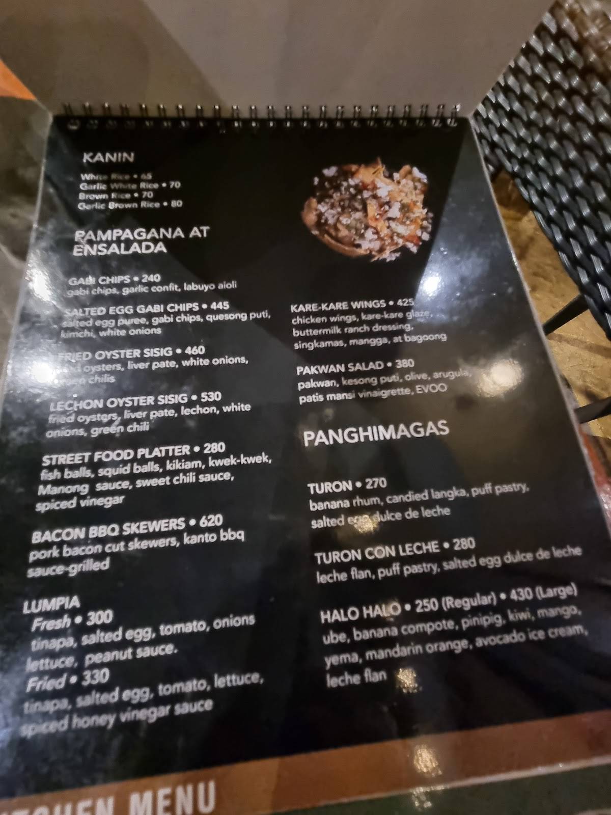 Menu at Locavore BGC restaurant, Taguig, Forbes Town Center