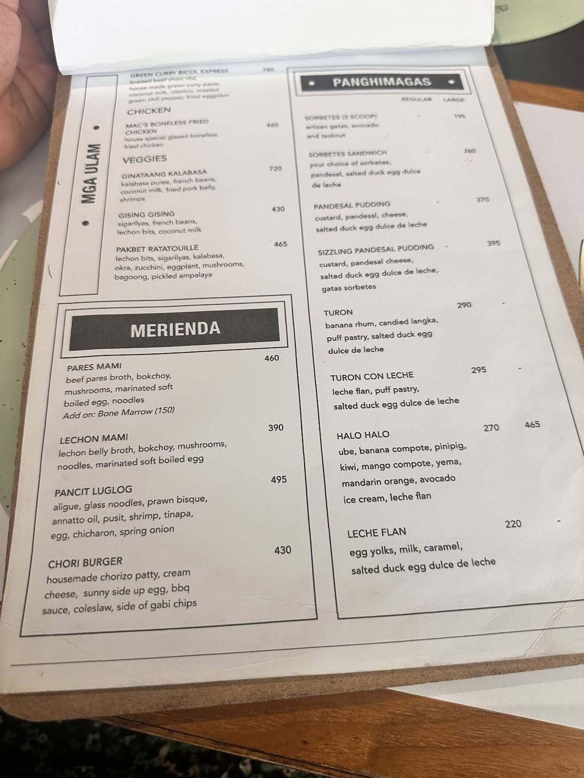 Menu at Locavore BGC restaurant, Taguig, Forbes Town Center
