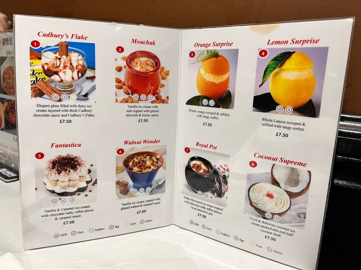 Menu at Er Mei restaurant, London