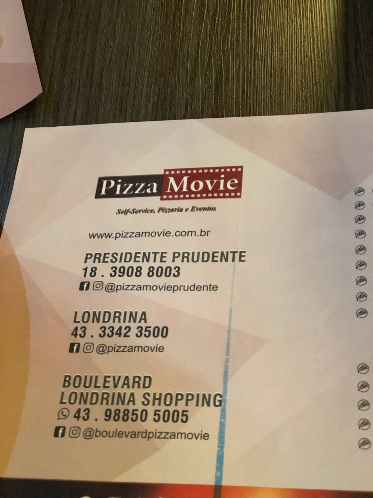 Menu em Pizza Movie pizzaria, Londrina, R. Marcílio Dias