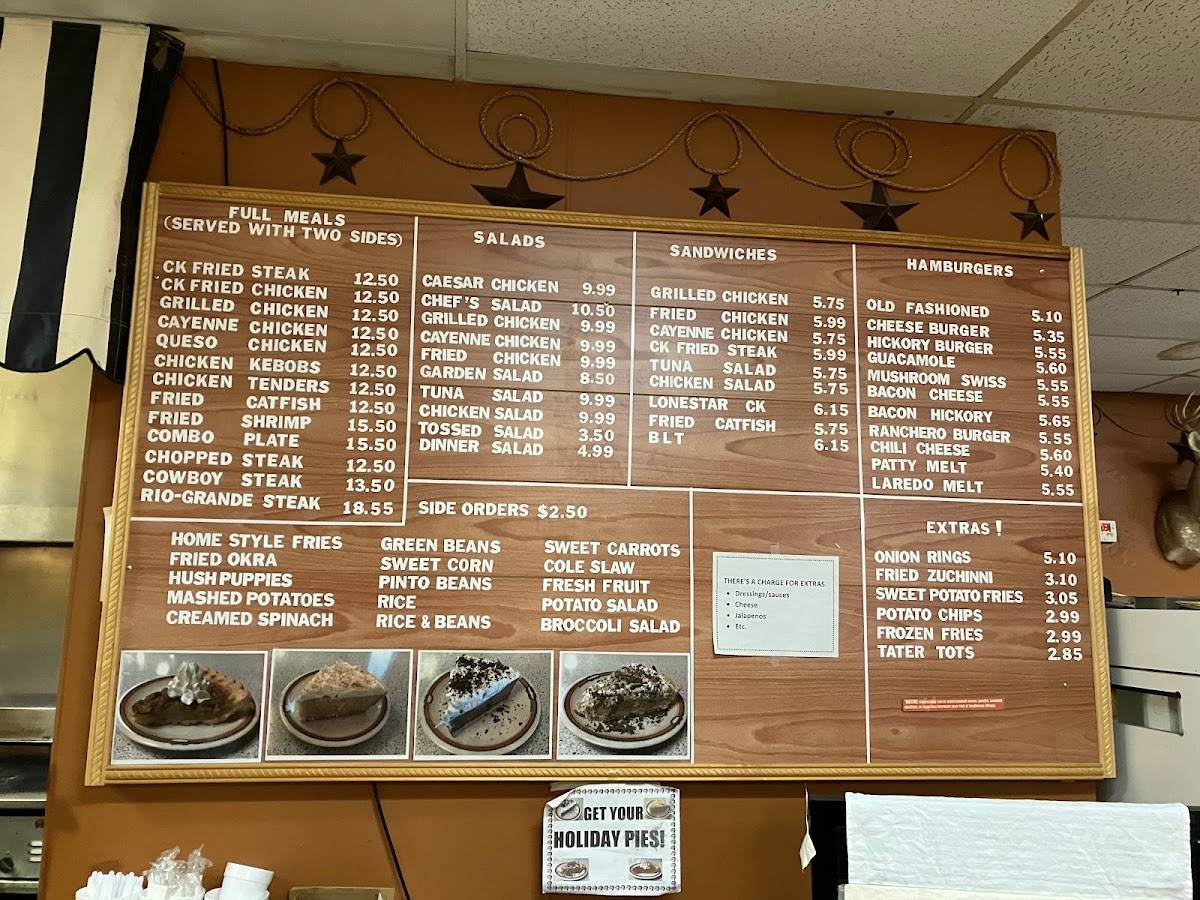 Menu at Lone Star Grill restaurant, Benbrook