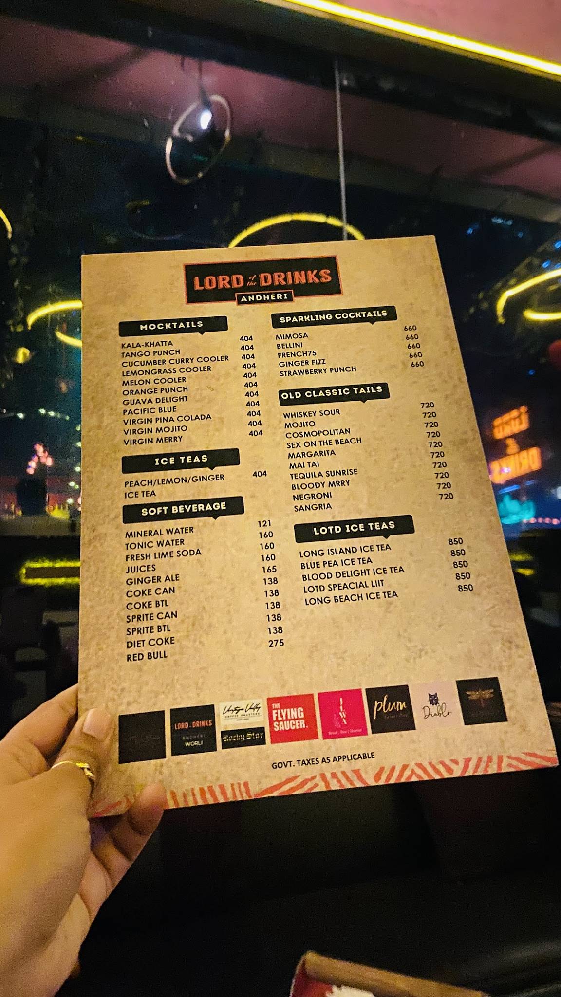 Menu at Lord of the Drinks Andheri, Mumbai, b26