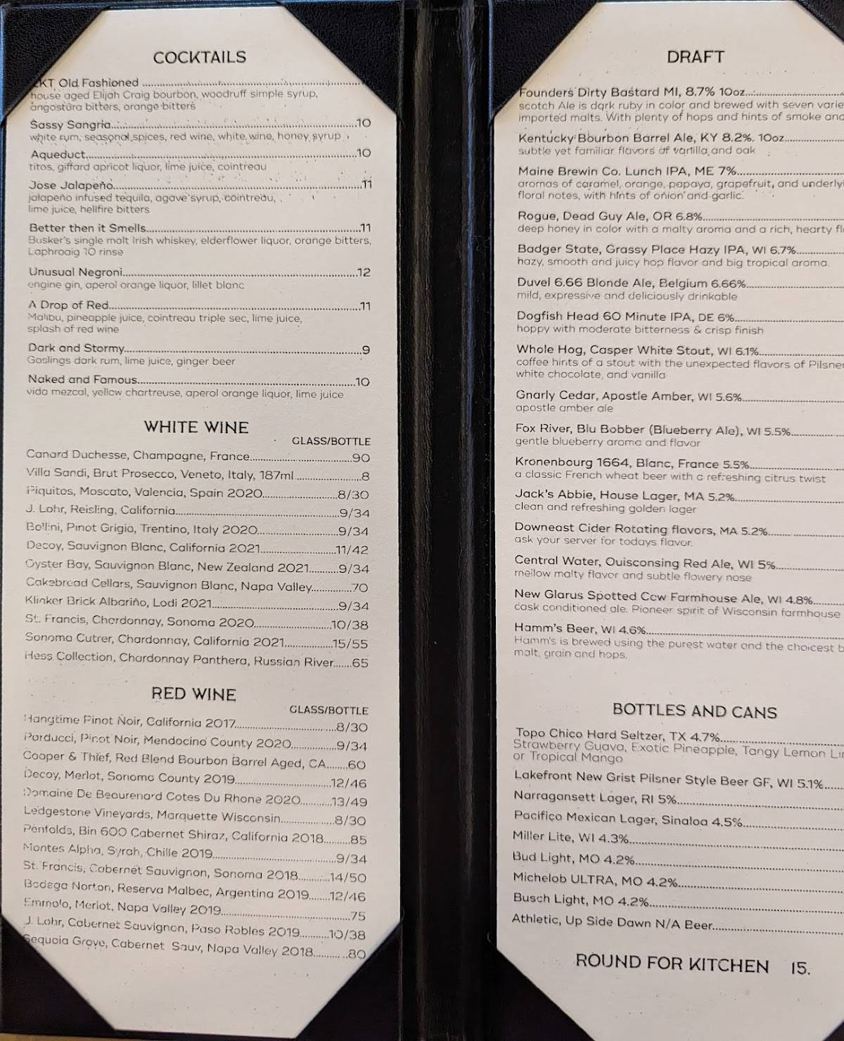 Menu at Lost Key Tap restaurant, Wrightstown