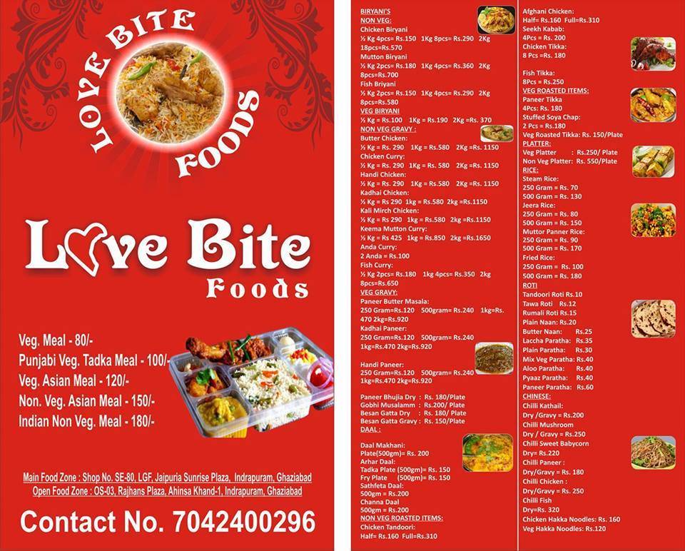 Menu at Love Bite, Ghaziabad, SE-80