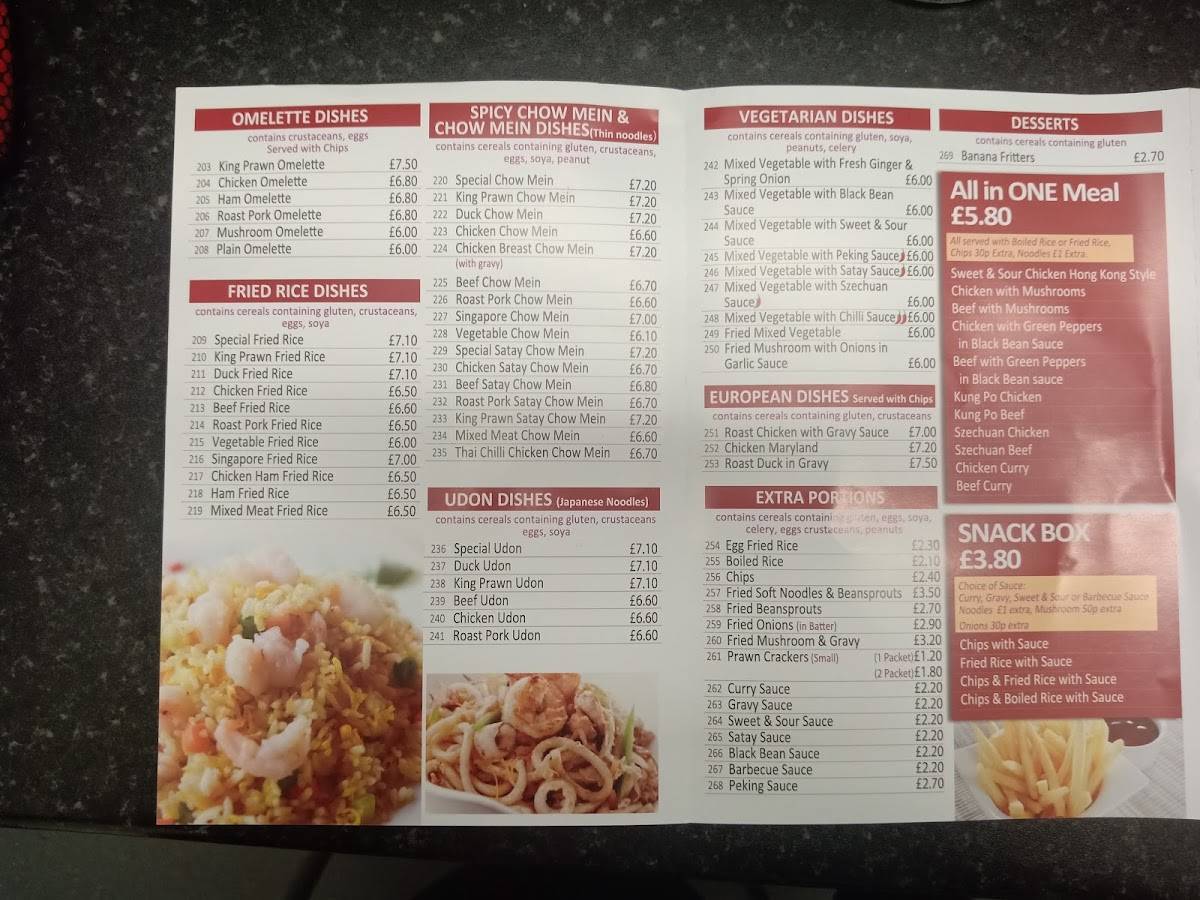 Menu at Lucky House Chinese restaurant, Darvel