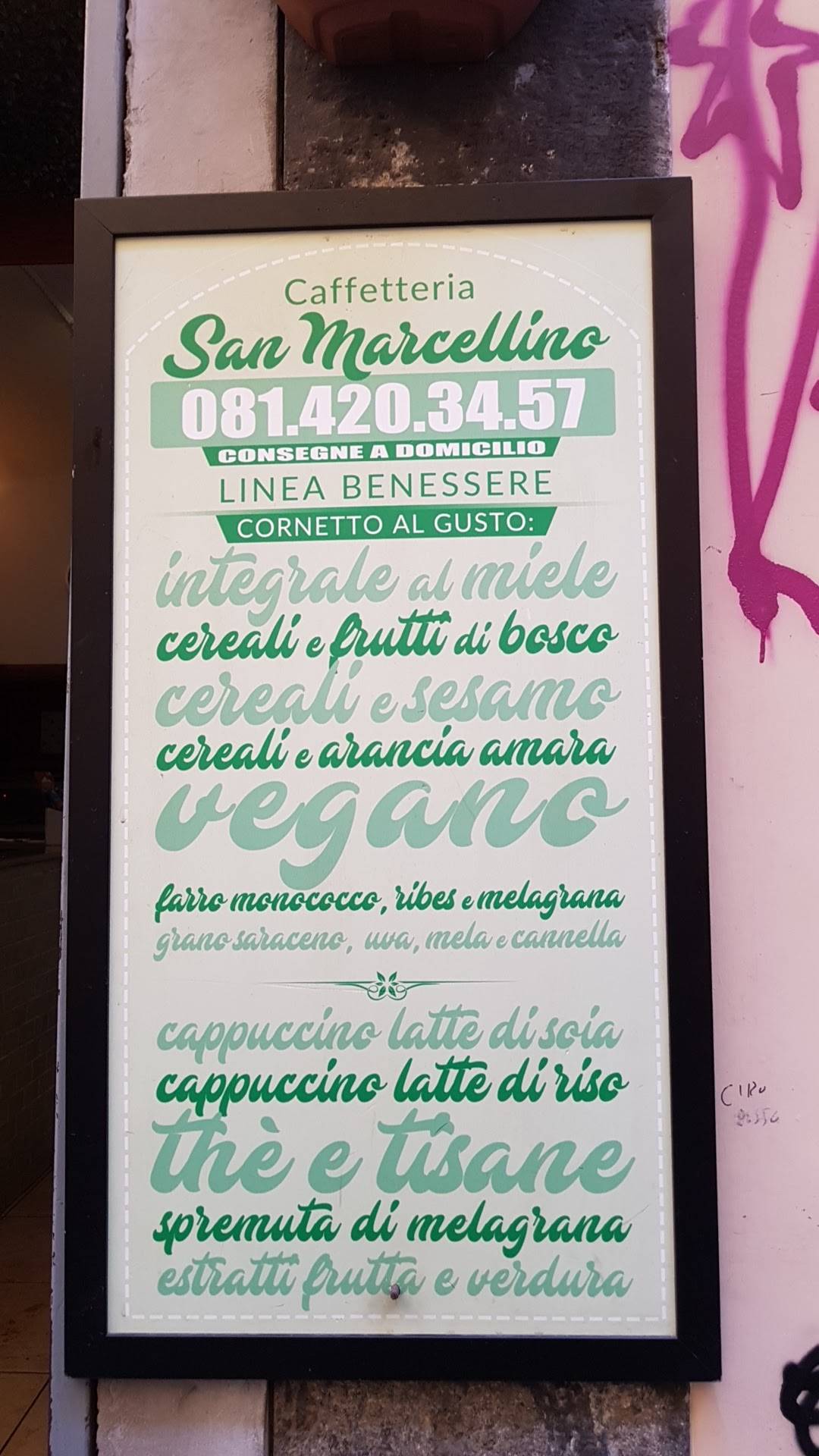 Menu at MO MANGI EMPORIO cafe, Naples