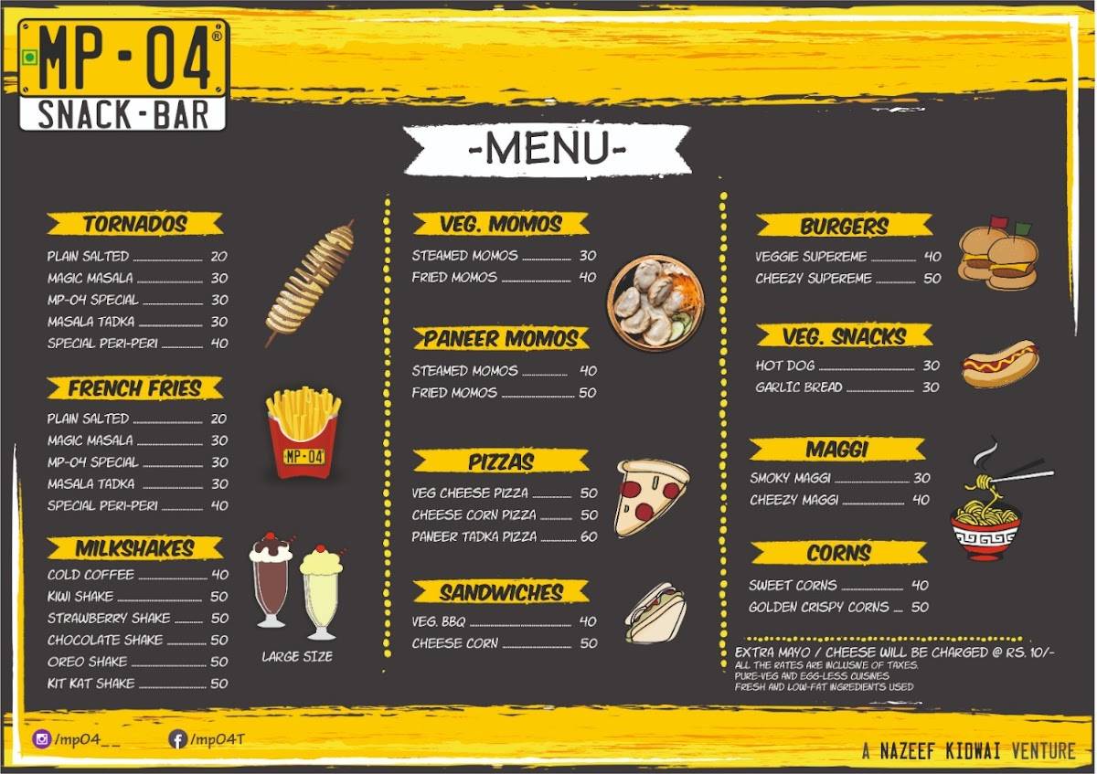 Menu at MP-04 Food-Bar, Bhopal, Fitness Centre