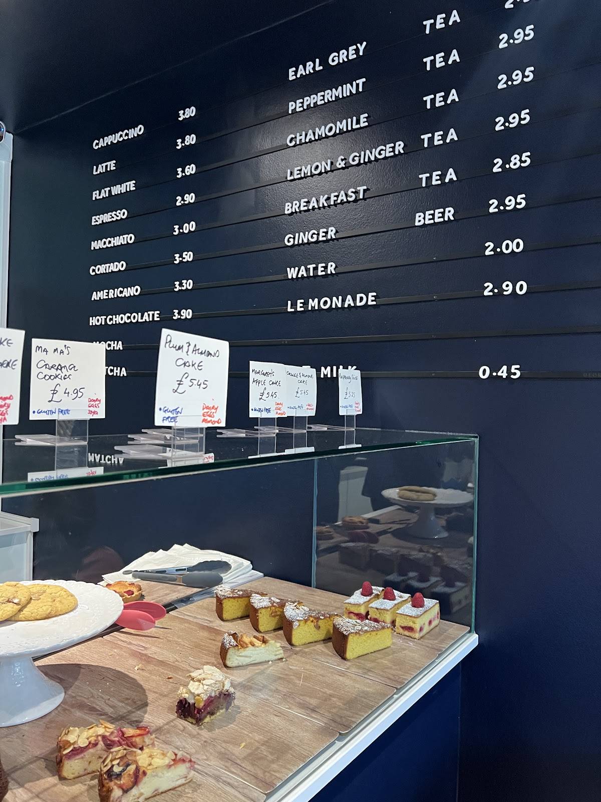 Carta de Ma Ma Boutique Bakery, Londres
