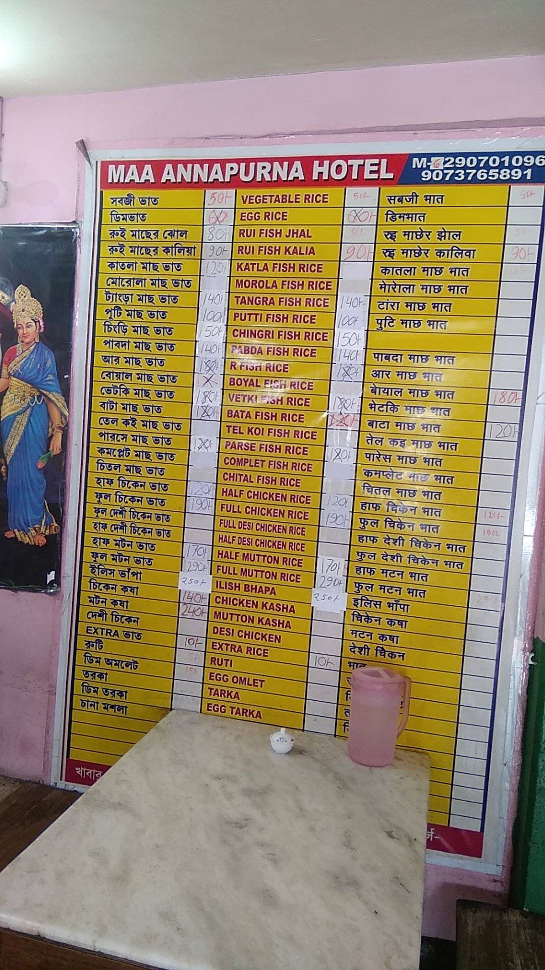 Menu at Maa Annapurna Hotel, Kolkata, 8 28