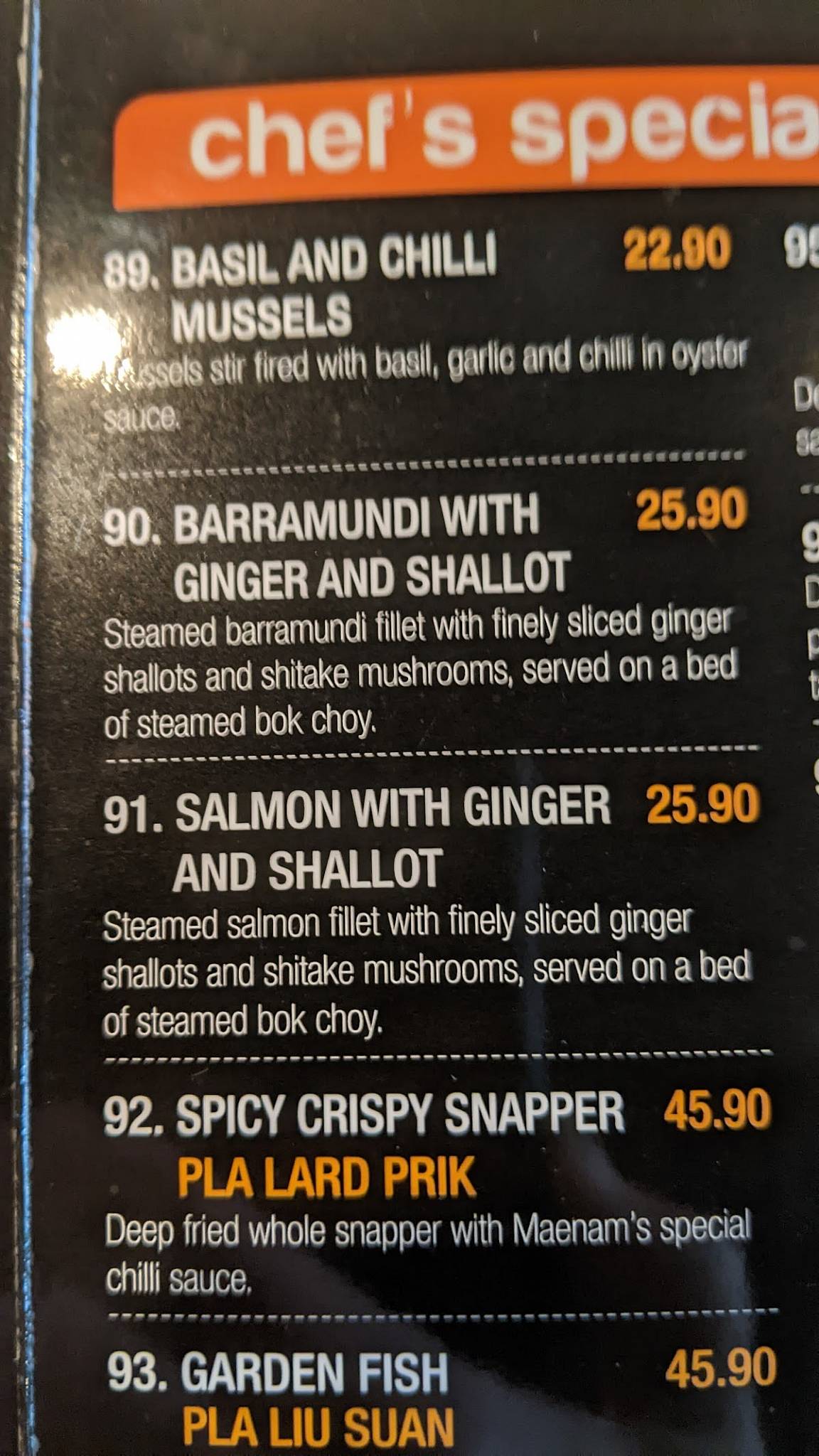 Menu at Maenam Lao & Thai Strathfield restaurant, Strathfield