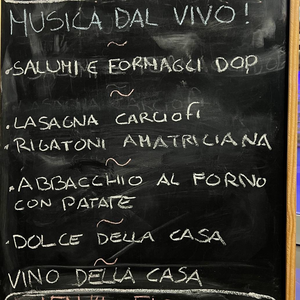 Menu at Magna e Bevi pizzeria, Rome