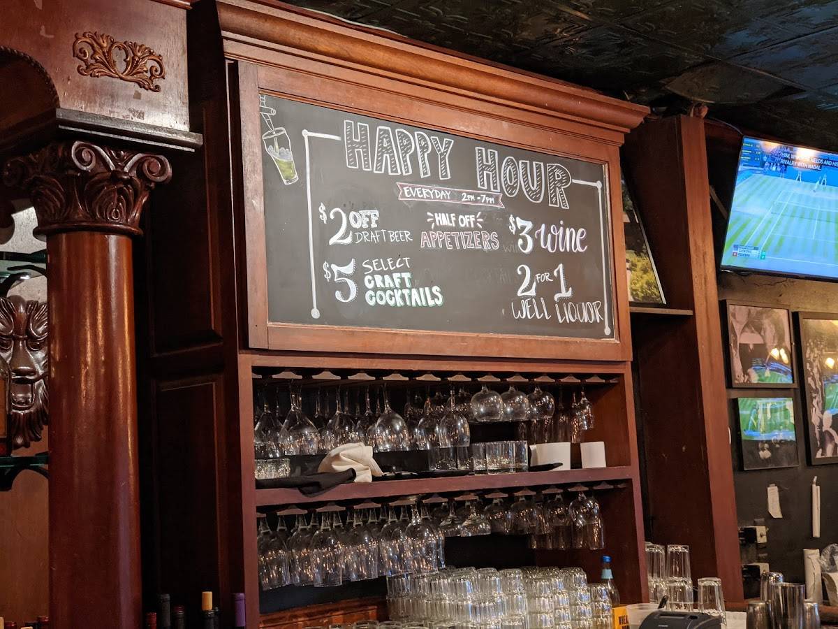 Menu at Mahogany Bar, Hattiesburg