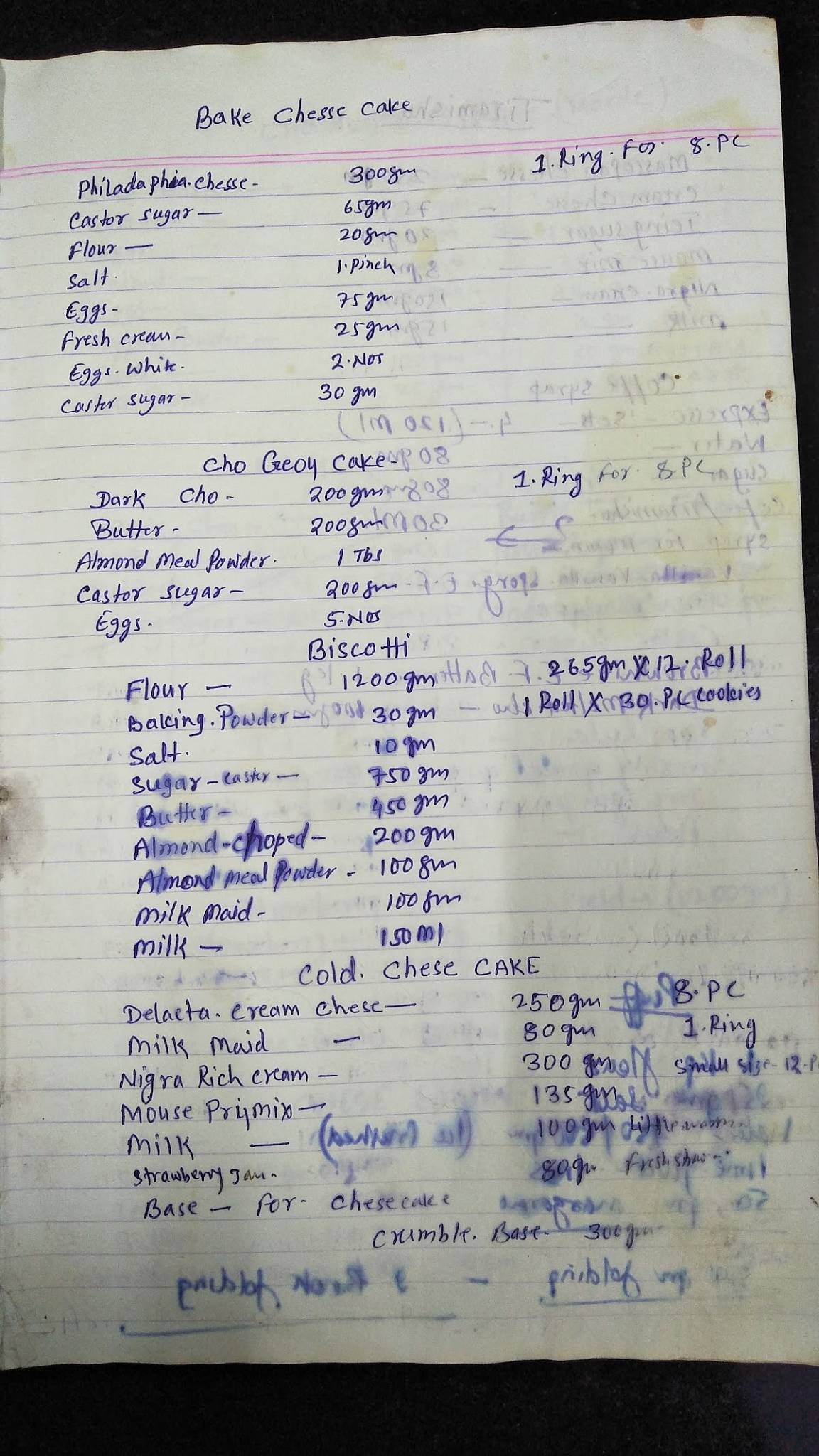 Menu at Main Gate Hotel, Mumbai