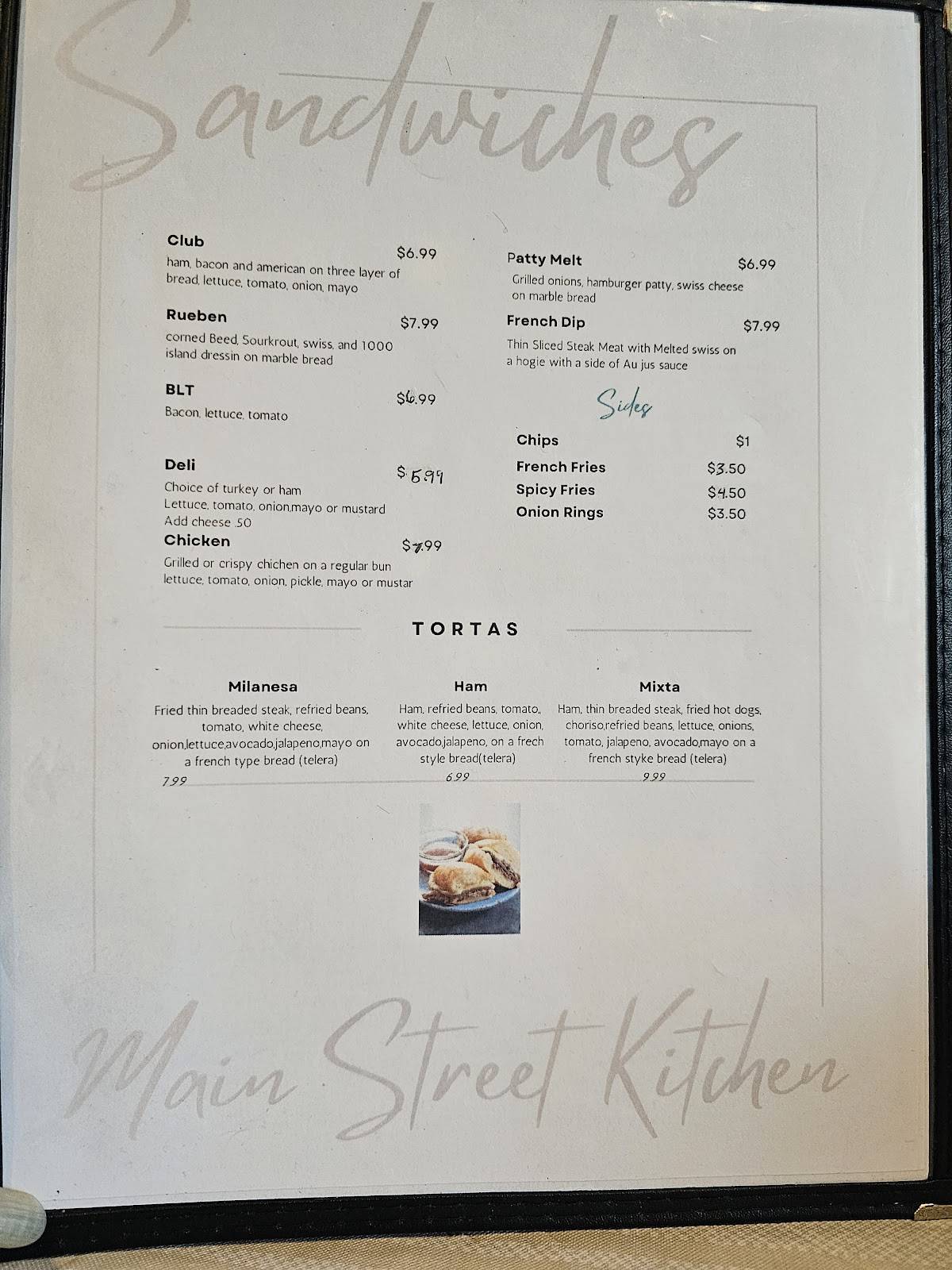 Menu at Main Street Kitchen restaurant, Horatio