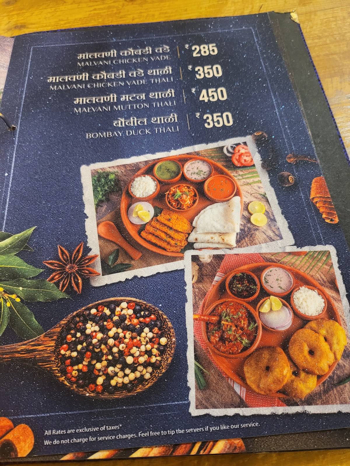 Menu at Majghar - Lalbaug, Mumbai