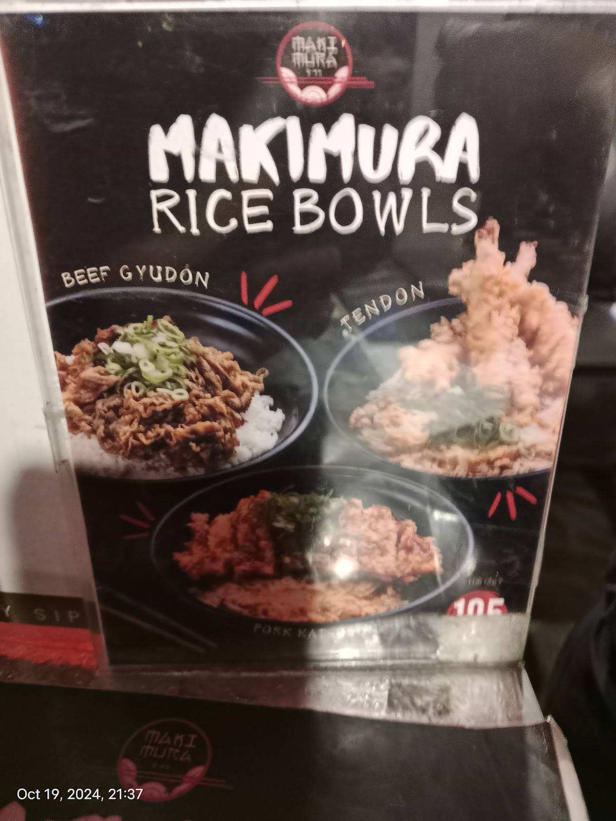Menu at Makimura Ramen Bar, Angeles, Tinio Building